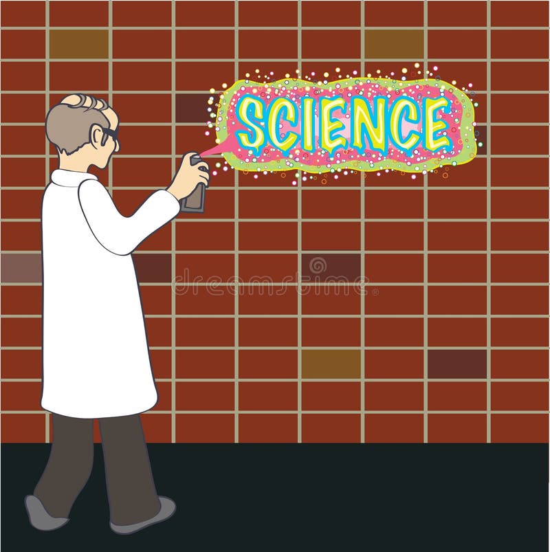 Science graffiti stock vector. Illustration of bricks - 24423223