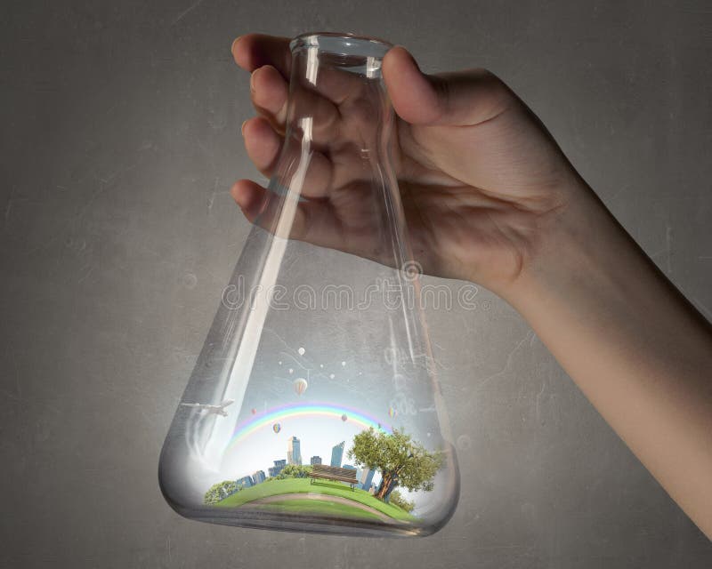 Science for Green Healthy Life Stock Photo - Image of bottle, flask ...