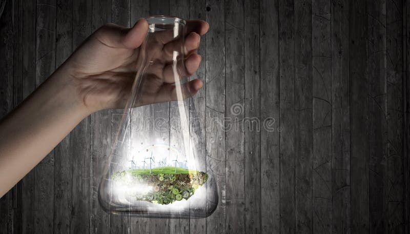 Science for Green Healthy Life Stock Image - Image of windmill ...