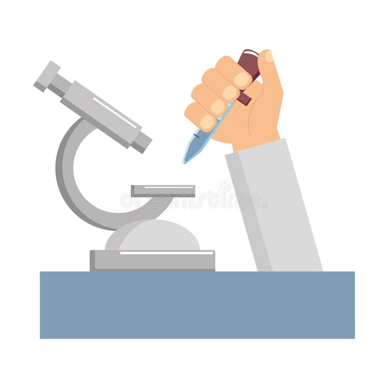Science hand with pipette stock vector. Illustration of technology ...