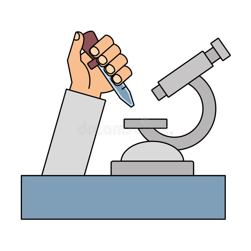 Science hand with pipette stock vector. Illustration of technology ...