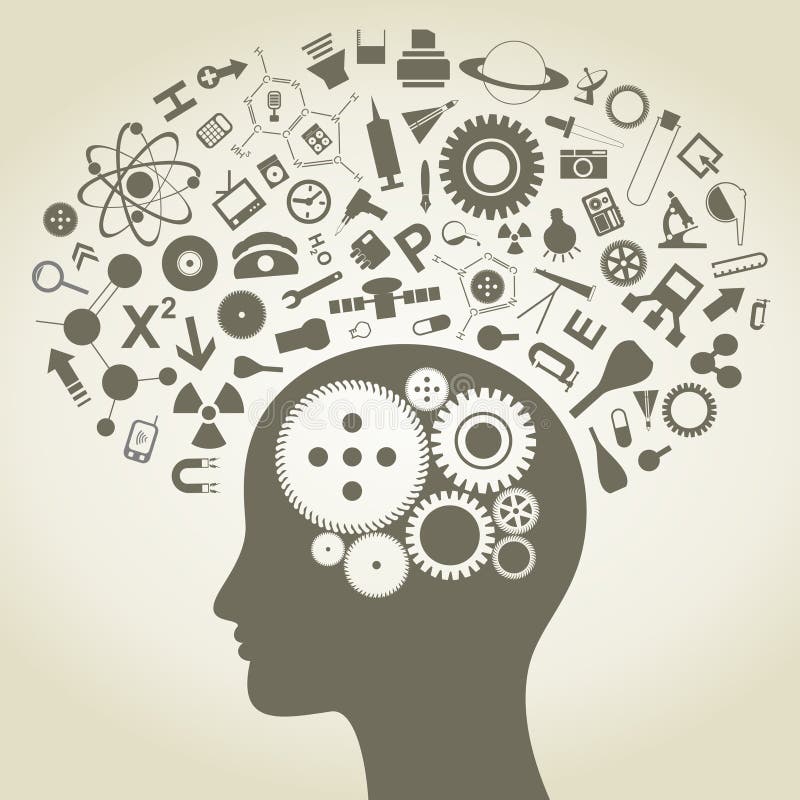 Science head9 stock vector. Illustration of physics, chemistry - 33736525