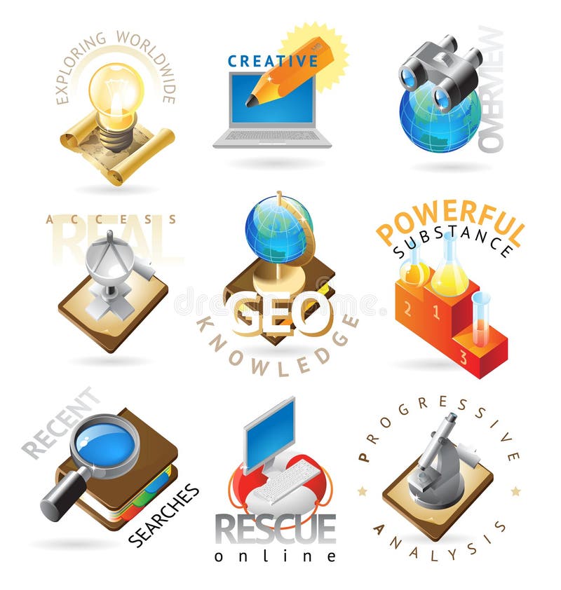 Science headers stock vector. Illustration of design - 14363597