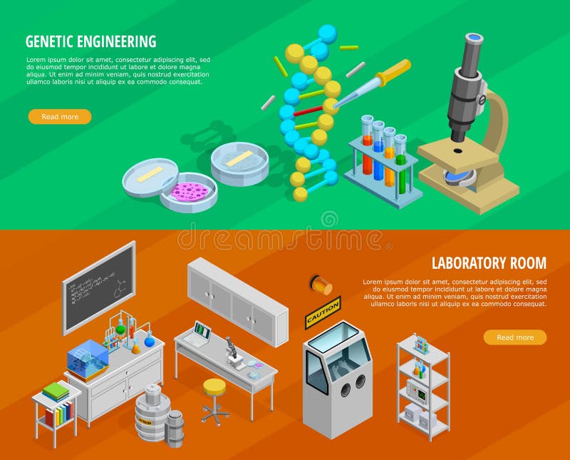 Science Horizontal Banners Set Stock Vector - Illustration of layout ...