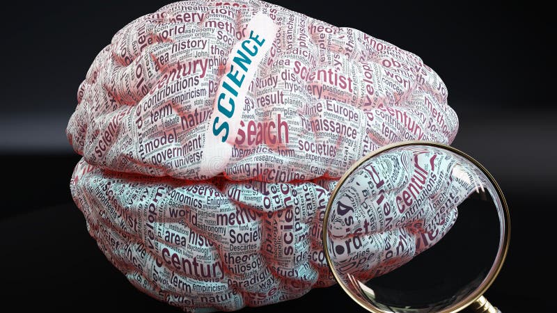 Science in human brain stock illustration. Illustration of anatomy ...