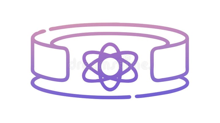 Science Icon with Atom Symbol in a Ring, Vector Design Generative AI ...