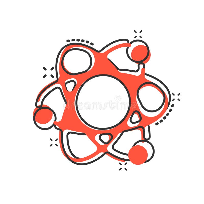 Science Icon in Comic Style. Dna Cell Cartoon Vector Illustration on ...