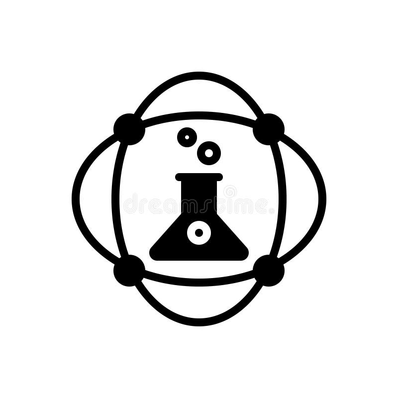 Black Solid Icon for Science, Hospital and Lab Stock Illustration ...