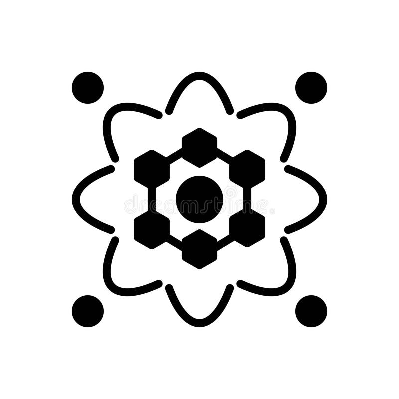 Black Solid Icon for Science, Knowledge and Education Stock ...