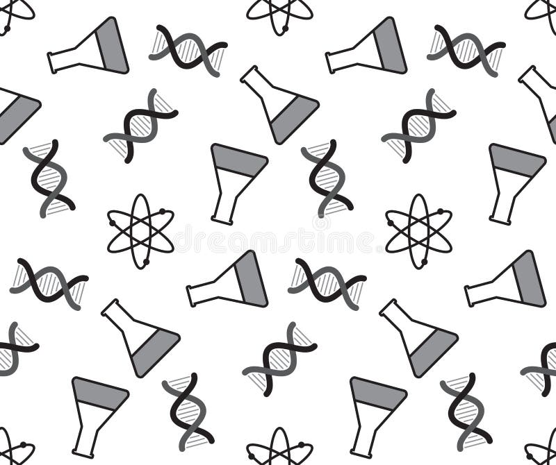 Science Seamless Pattern in Flat Design Style Stock Vector ...