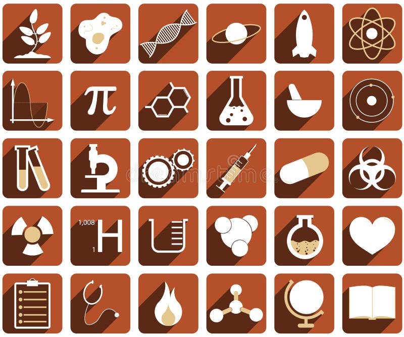 Science icon set stock vector. Illustration of knowledge - 61562874