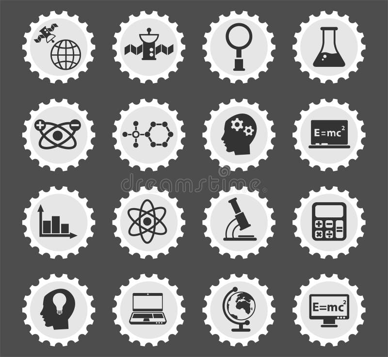 Science icon set stock vector. Illustration of idea - 128424765