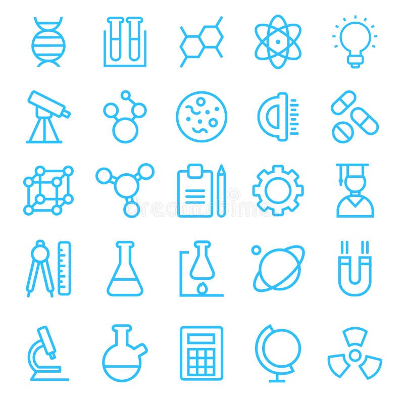 Science Icon Set for Your Products and Projects Stock Vector ...