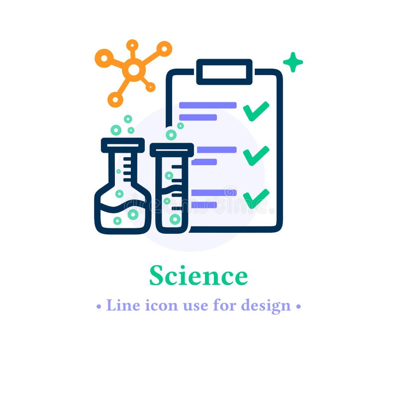 Science Icon Vector Concept Showing Experimental and Molecular Data ...