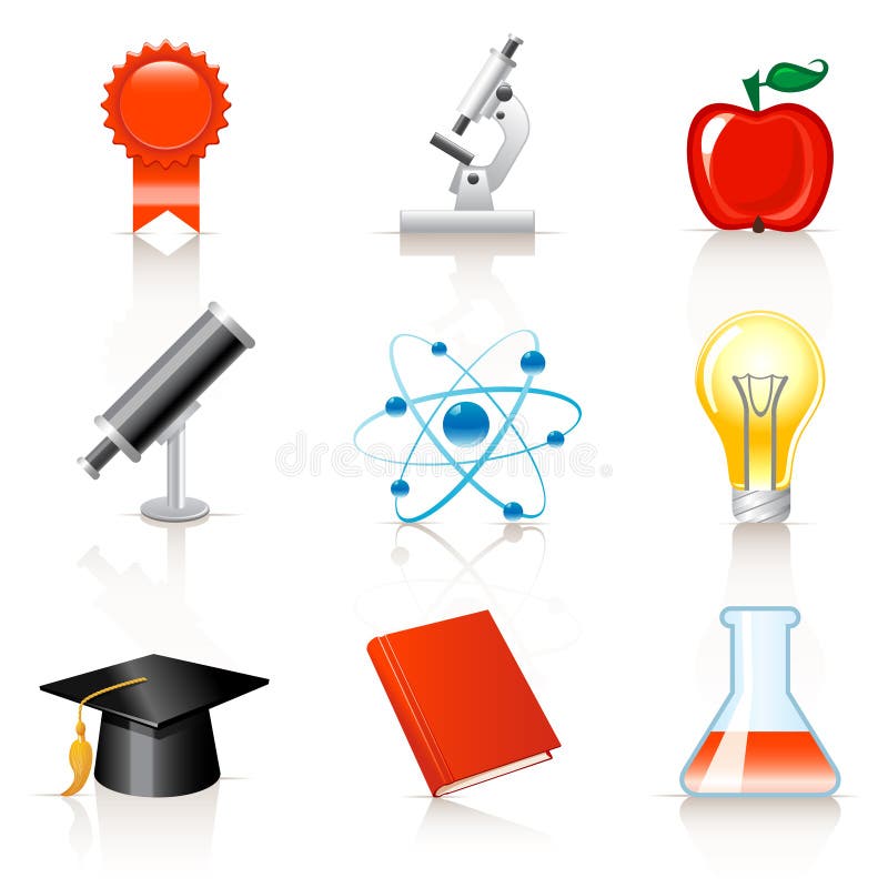 Science icons stock vector. Illustration of pictogram - 21719576