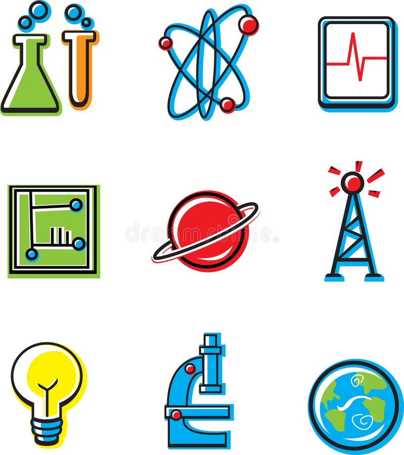 Science Icons stock vector. Illustration of electronic - 2757269