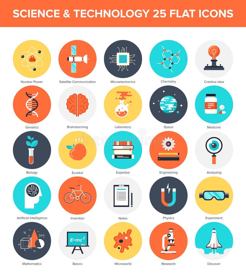 Science icons stock vector. Illustration of isolated - 40983985