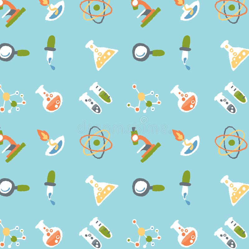 Science Icons Pattern Design Stock Vector - Illustration of learning ...
