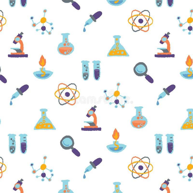 Science Icons Pattern Design Stock Vector - Illustration of medicine ...