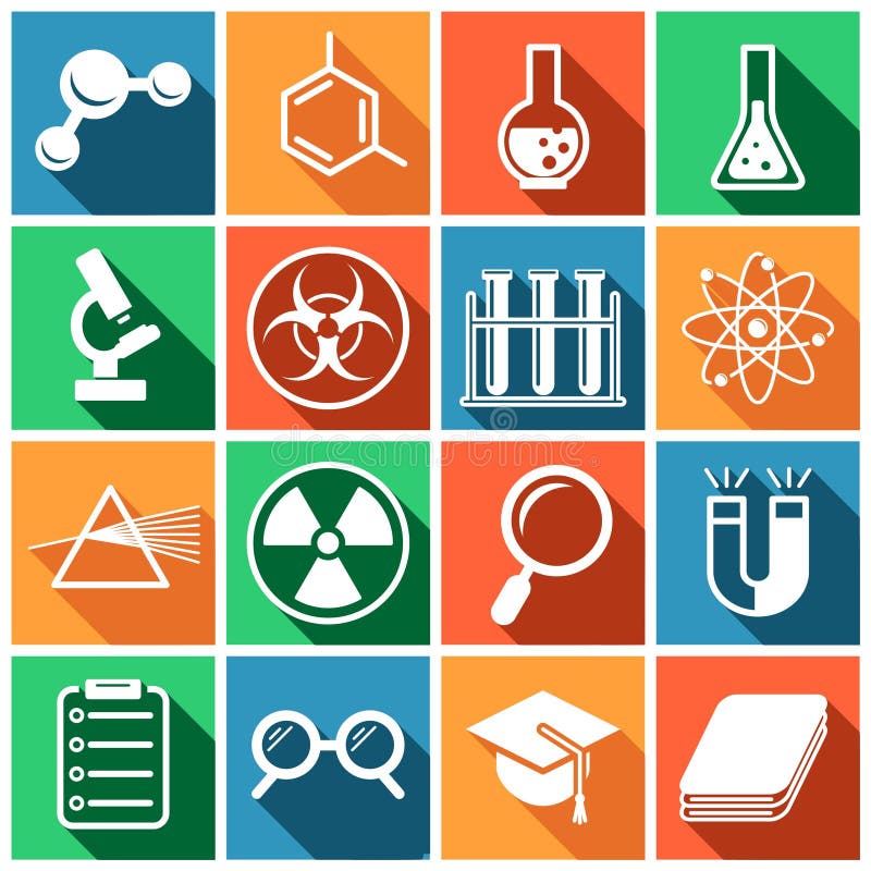 Science icons stock illustration. Illustration of lens - 61554709