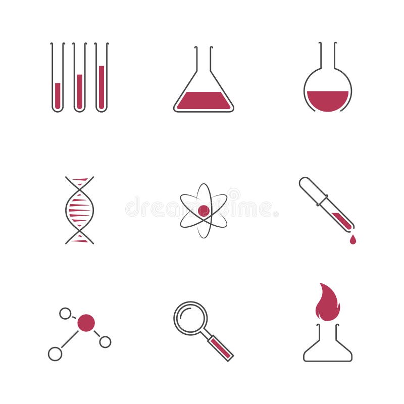 Science icons stock illustration. Illustration of molecular - 98646210