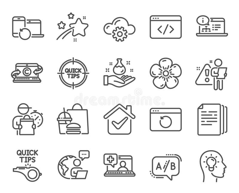 Science Icons Set. Included Icon As Ab Testing, Recovery Internet ...