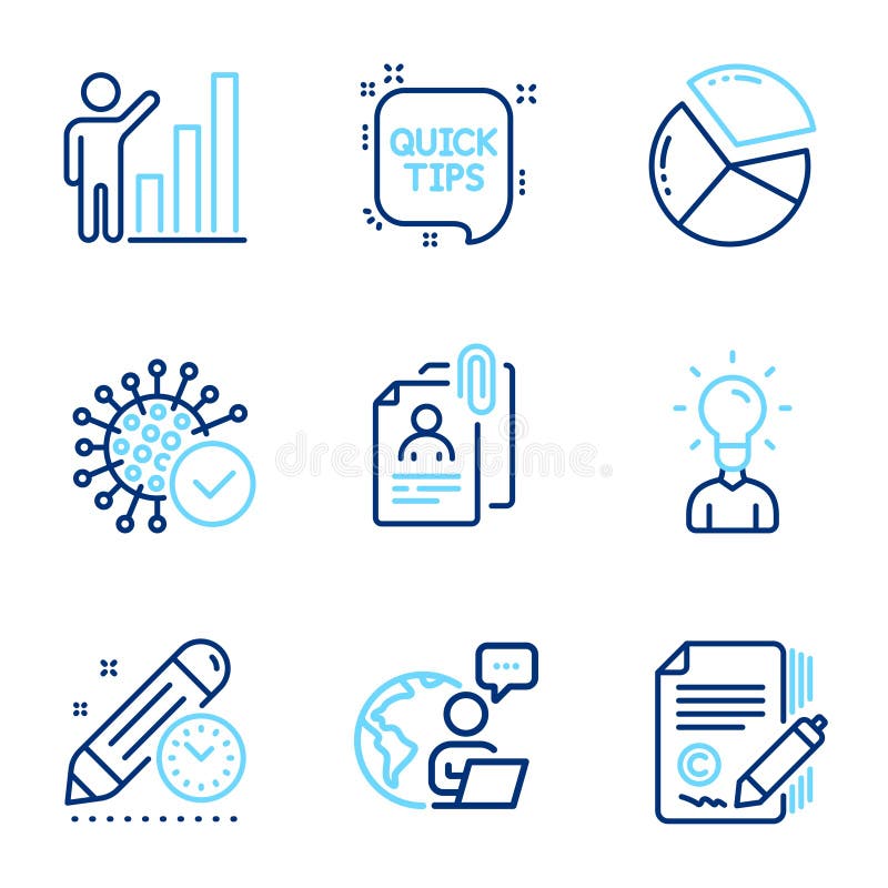 Science Icons Set. Included Icon As Pie Chart, Quick Tips, Interview ...