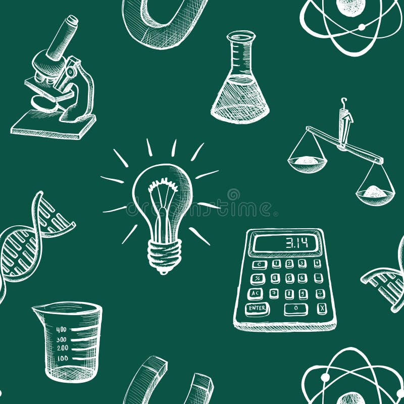 Science Icons Sketch stock vector. Illustration of magnifying - 35643117