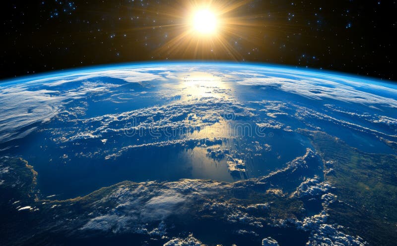 Science Illustration of Space in 3D. NASA Elements Provided Stock Image ...