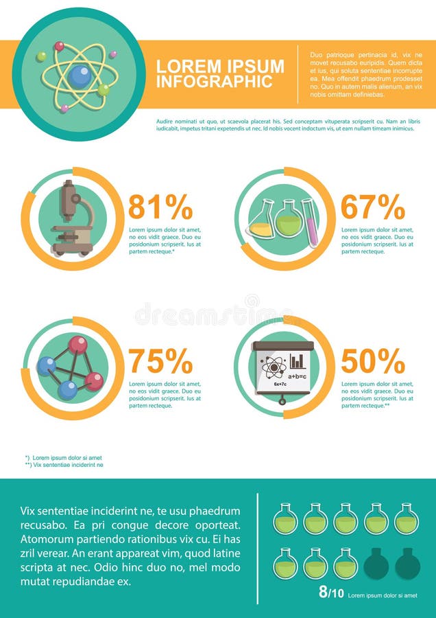 Science Infographic. Vector Illustration Decorative Design Stock Vector ...