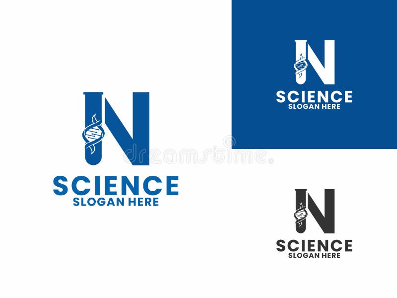 Science with Initial Letter N Logo Design Vector Template. Initial ...
