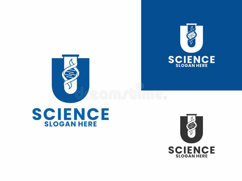 Science with Initial Letter U Logo Design Vector Template. Initial ...