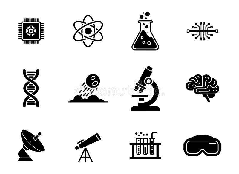 Science and Innovation Icons Set. Editable Vector Icon Stock ...