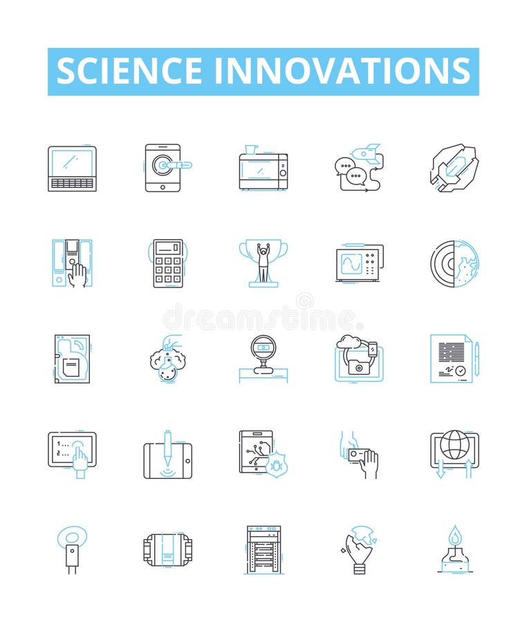 Science Innovations Vector Line Icons Set. Innovations, Science ...
