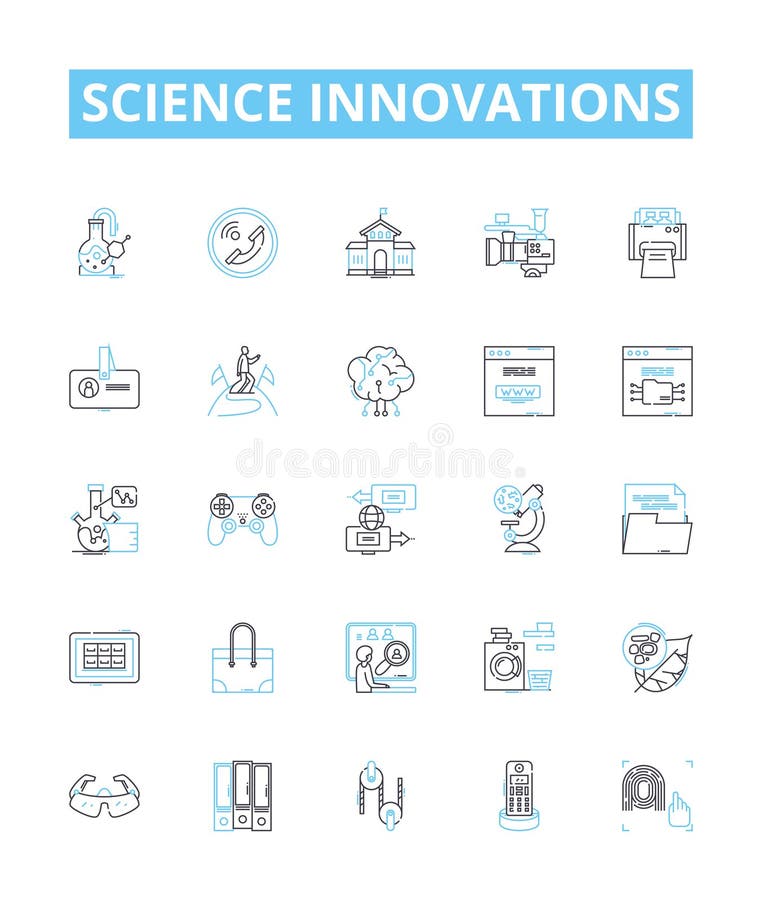 Science Innovations Vector Line Icons Set. Innovations, Science ...