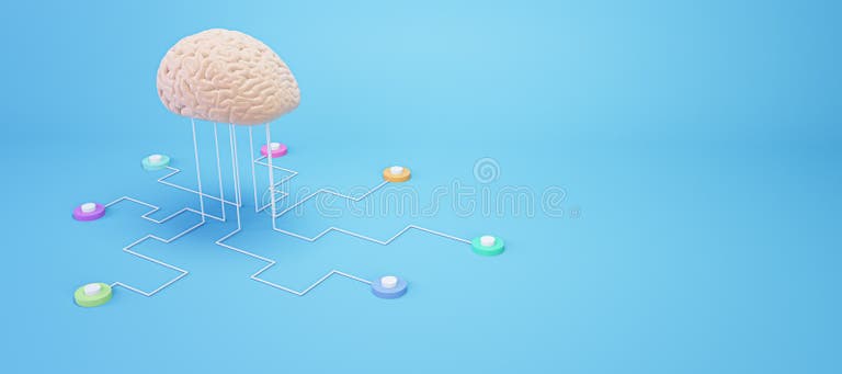 Science and Innovative Technologies Concept with Human Brain Layout ...