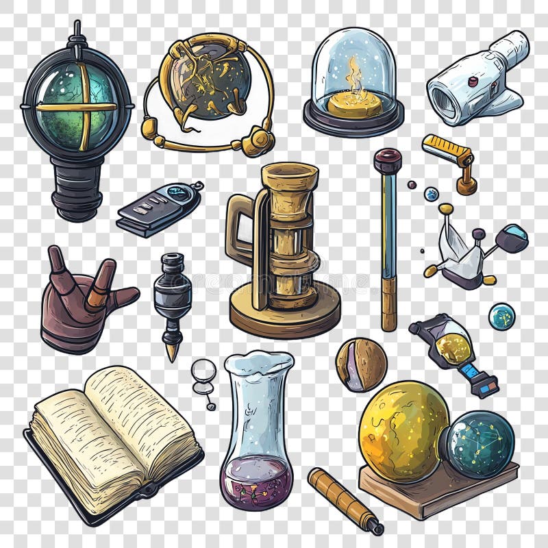 Science items concept set stock photo. Illustration of tube - 341488592