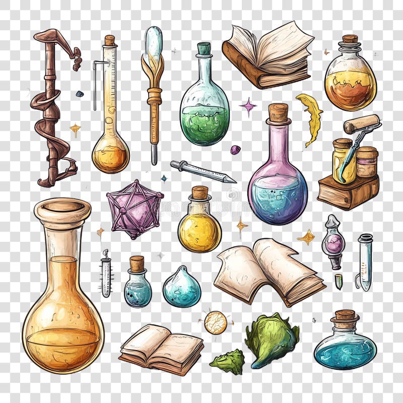 Science items set stock photo. Illustration of symbol - 341534194