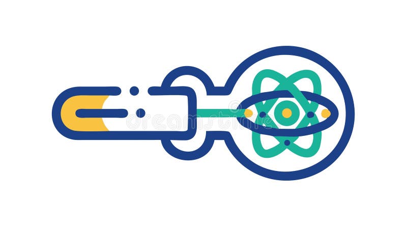 Science Key with an Atom and Molecule Symbol Vector Art, Vector Design ...