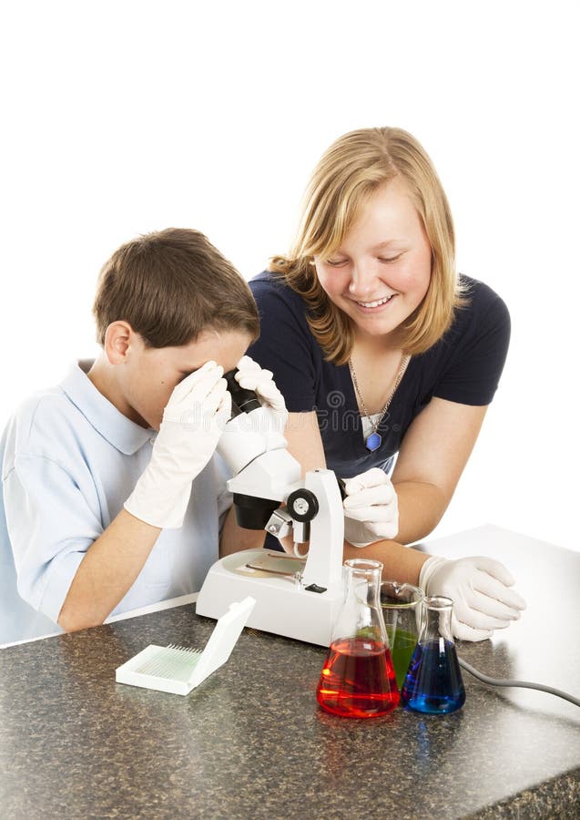 Science Kids Working Together Stock Photo - Image of caucasian ...