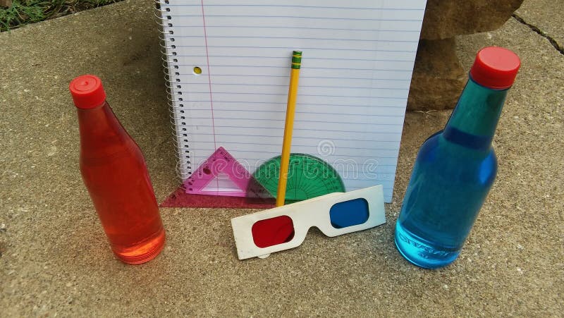 Science Kit Doing Science Blue and Red Stock Image - Image of blue ...