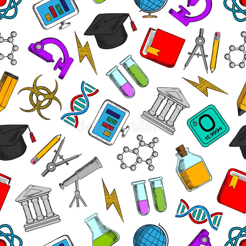 Science And Knowledge Seamless Pattern Wallpapers Stock Vector ...
