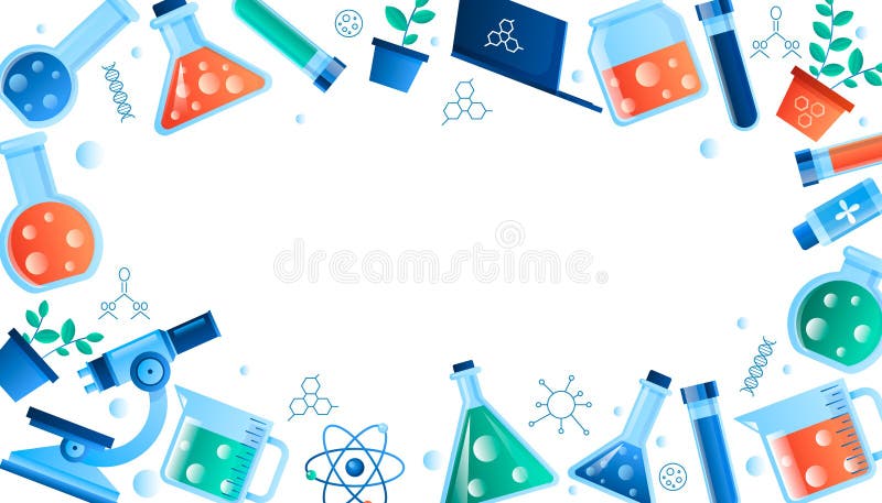 Science Lab Background in Gradient Design Stock Illustration ...