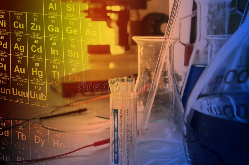 Science Lab with Chemical Theme Stock Photo - Image of glassware ...