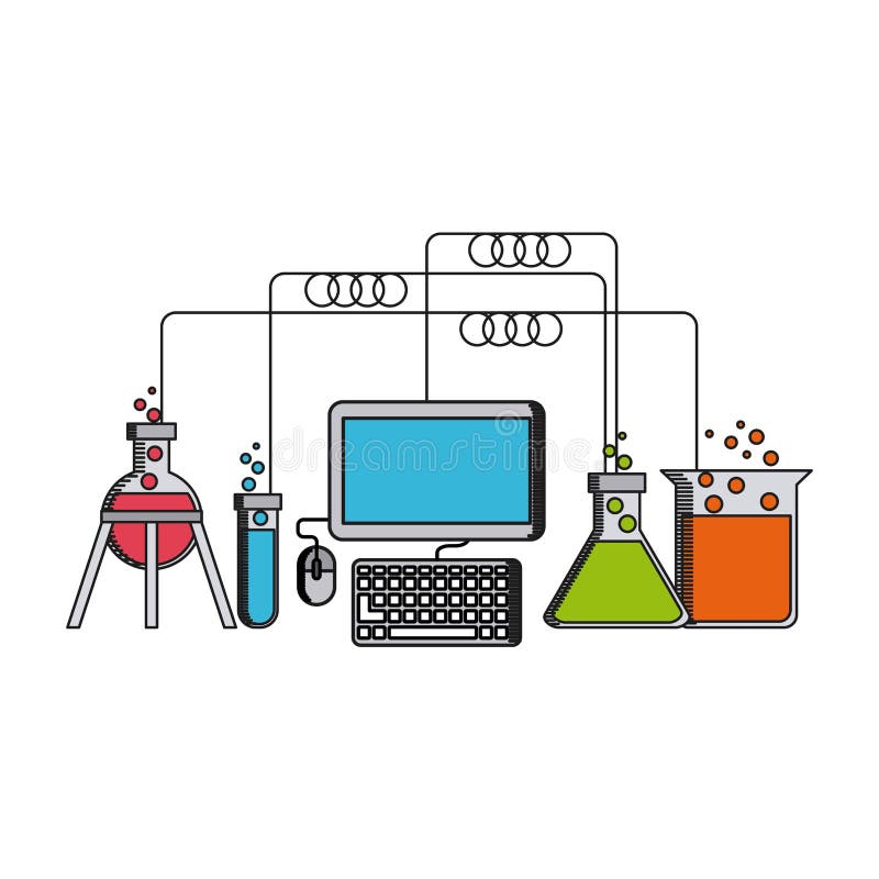Science lab design stock illustration. Illustration of analysis - 69359696