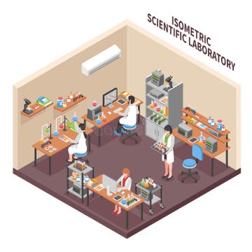 Science Lab Environment Composition Stock Vector - Illustration of ...