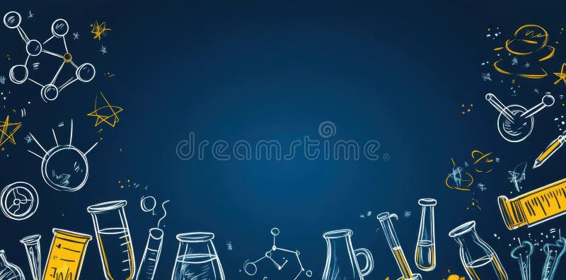 Science Lab Equipment Border Stock Image - Image of chemistry, accents ...