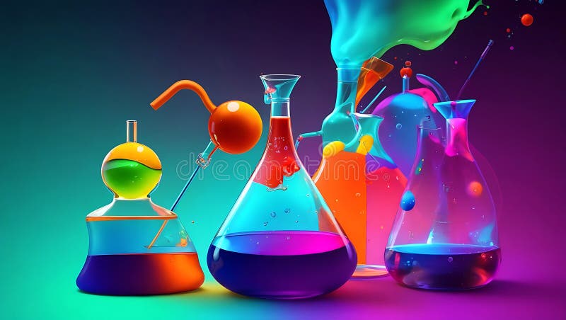 Science Lab Equipments on a Desk Ai Generated Stock Illustration ...