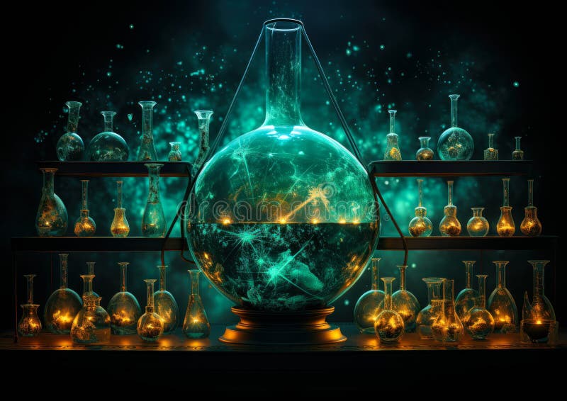 A Science Lab Filled with Lots of Glass Flasks. World Science Day for ...