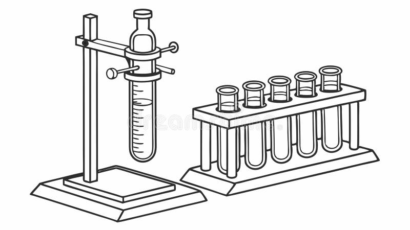 Science Lab Setup Test Tubes Beaker Graphic Vector Design Generative AI ...